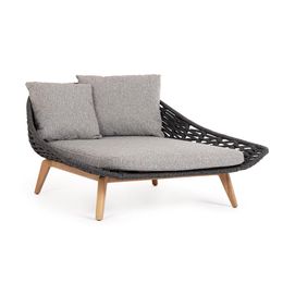 Bizzotto Tamires Lounge Daybed Aluminium/Teak