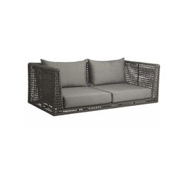 Stern Corda Korpus 2-Sitzer Sofa Aluminium/Kordel Platin inkl. Kissen