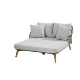 4Seasons Sempre Daybed Teak Silver Grey inkl. 5 Kissen