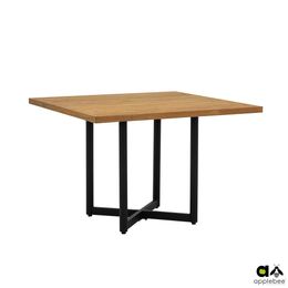 Apple Bee Jakarta Dining Tisch Aluminium/Teak 110x110 cm