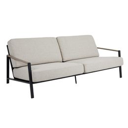 Brafab Lyra Gartensofa mit Kissen Aluminiumgestell schwarz