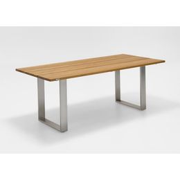 Niehoff Noah Tisch Edelstahl Profilkufe/Teak 160x95 cm bis 260x95 cm