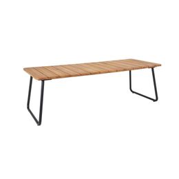 Brafab Nolli Gartenesstisch Aluminium/Teak schwarz/natur