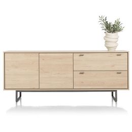 xooon Helsinki Sideboard 2 Türen, 2 Schubladen Holzwerkstoff/Metall