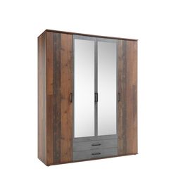 Pol-Power Pol Power Chicago Kleiderschrank Holzwerkstoff Melamin 4 Türen 159x197x54 cm