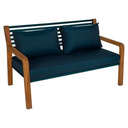 Fermob SOMERSET 2-Sitzer Sofa Aluminium/Acryl Sunbrella Teakarmlehne