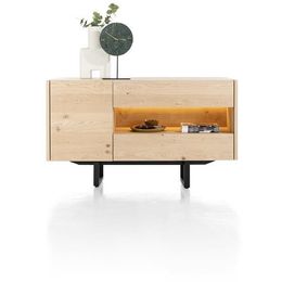 xooon Modali Sideboard + LED Eichenfurnier/Metall