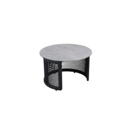 Brafab Virgo Loungetisch Aluminium/Glas Schwarz/Grau