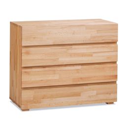 Hasena Woodline Lovara Kommode 4 Schubladen Massivholz 90x40x75 cm