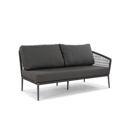 Musterring Ibiza Anreihsofa schwarz/grau Aluminium 164x85x75 cm