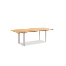 Niehoff Solid Tisch Aluminium/Teak Massivholz gebürstet Ivory/Holzfarben