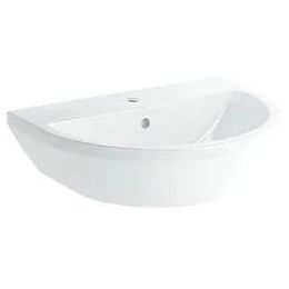 Waschtisch Vitra Integra rund 545 x 450 mm, mit Überlauf, 1 Hahnloch mittig, weiß - 7067L003-0001