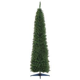 HOMCOM Weihnachtsbaum Tannenbaum mit Kunststoffständer 499 Spitzen PVC Grün Ø60 x 210 cm