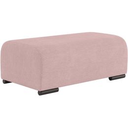 Hockerbank Home Affaire "Sundance" Hocker Gr. B/H/T: 123 cm x 48 cm x 73 cm, Cord, rosa (stripes 8626 flamingo) Mit DuraSpring-Taschenfederkern bis 140 kg belastbar