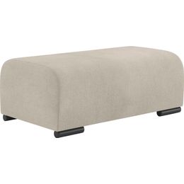 Hockerbank Home Affaire "Sundance" Hocker Gr. B/H/T: 123 cm x 48 cm x 73 cm, Microfaser, beige (novaclean avanti 6 taupe) mit komfortablem Boxpring-Taschenfederkern, passend zu der Garnitur