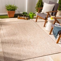 Teppich SURYA "Cottage 2369" Teppiche Gr. B: 160 cm 1 St., 4 mm, L: 213 cm, braun (tan) Teppich In- Outdoor Boho Jute-Optik, Balkon, Terrasse, Garten, Beige