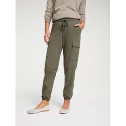 Jogger Pants Heine, Damen, Gr. 34, Normalgrößen, braun (schlamm), 70% Baumwolle, 25% Polyester, 5% Elasthan, unifarben, lang, Hosen