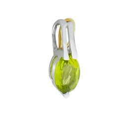 Ketten-Anhänger Vivance "375/-Gelbgold/Weißgold mit Peridot" Schmuckanhänger Gr. ONE-SIZE, Gold, 1,1 g, bunt (mehrfarbig) Damen