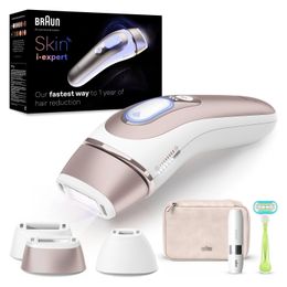 IPL-Haarentferner Braun "Smart Skin i·expert PL7249" Braun (weiß, Braun) Damen 3 Aufsätze für Gesicht & Körper, Venus Rasierer, Mini-Rasierer