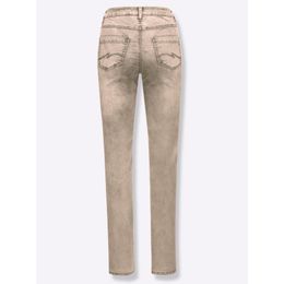 5-Pocket-Jeans Casual Looks Gr. 21, Kurzgrößen, beige Damen Jeans