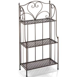 Standregal Locker "03199-07", braun, B:60cm H:126cm T:28cm, Metall, Regale