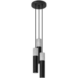 Hängeleuchte SOLLUX LIGHTING "BORGIO" Lampen Gr. Höhe: 110 cm, schwarz (schwarzgrau) Schleuder