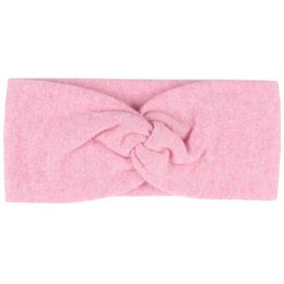 Stirnband Zwillingsherz rosa (melange pink) Damen Mützen Knoten vorn, Cashmere, Feinstrick