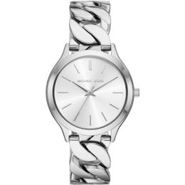 Quarzuhr Michael Kors "SLIM RUNWAY" Armbanduhren silberfarben Damen Armbanduhr, Damenuhr, Edelstahlarmband