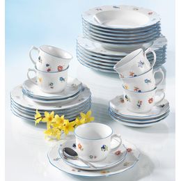 Kombiservice Seltmann Weiden "Geschirr-Set, Service Sonate Streublume" Geschirr-Sets Gr. 30 tlg., bunt (weiß, bunt) Made in Germany, 30 Teile, für 6 Personen