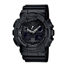 Chronograph Casio G-SHOCK, schwarz, Armbanduhren, Herren, Quarzuhr, Armbanduhr, Herrenuhr, digital,Resinband,20 bar Wasserdichte