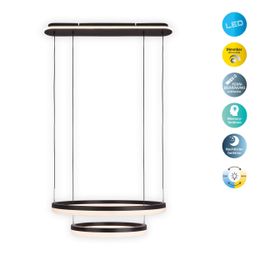 Näve LED Pendelleuchte NÄVE "CIRCULO" Lampen Gr. Ø 60,00cm H: 150,00cm, schwarz CCT-Farbwechsler; Hintergrundbeleuchtung; Memoryfunktion; Nachtlicht