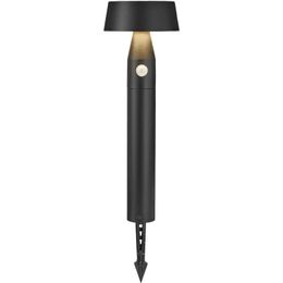 LED Gartenleuchte Nordlux "NAMA" Lampen schwarz Solar Modul mit Bewegungsmelder