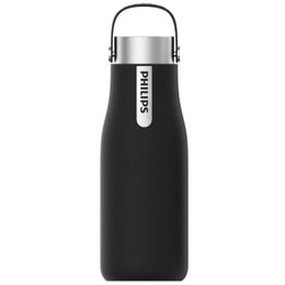 Thermoflasche Philips "GoZero Smart", schwarz, H:23cm, Edelstahl, Trinkflaschen, Edelstahl, 590 ml