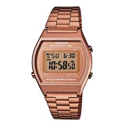 Chronograph CASIO VINTAGE "B640WC-5AEF", rosa (roségoldfarben), Armbanduhren, Damen, Quarzuhr, Armbanduhr, Damen, Herren, digital, retro, Stoppfunktion