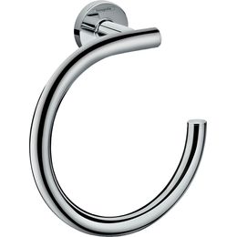 Handtuchring Hansgrohe "Logis Universal", silber (chrom), B:18,9cm H:20,8cm T:7,4cm, Messing, Handtuchhalter, Chrom