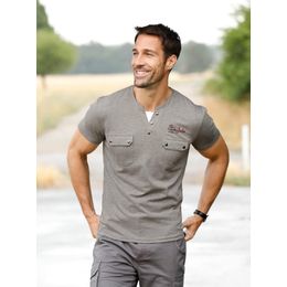 Kurzarmshirt Catamaran "Kurzarm-Shirt" Gr. 44/46, grau (grau, meliert) Herren Shirts