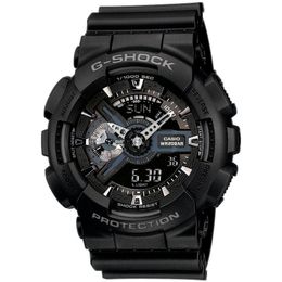 Chronograph Casio G-SHOCK, schwarz, Armbanduhren, Herren, Quarzuhr, Armbanduhr, Herrenuhr, digital,Resinband,20 bar Wasserdichte