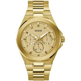 Multifunktionsuhr Guess "DASHBOARD", gold (gelbgoldfarben), Armbanduhren, Herren, Quarzuhr, Armbanduhr, Herrenuhr, Datum, 12/24-Std.-Anzeige