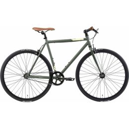 Singlespeed Bikestar Fahrräder Gr. 53cm, 28 Zoll (71,12cm), grün für Damen und Herren