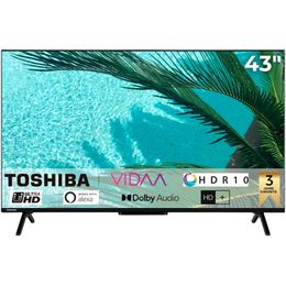 F (A bis G) Toshiba DLED-Fernseher Fernseher schwarz