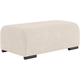 Hockerbank Home Affaire "Sundance" Hocker Gr. B/H/T: 123cm x 48cm x 73cm, Cord, beige (stripes 8622 natur) Mit DuraSpring-Taschenfederkern bis 140 kg belastbar