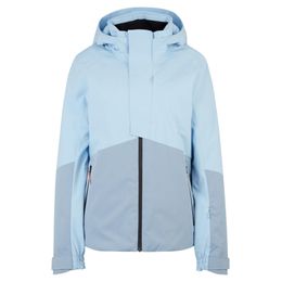 Skijacke Ziener "TEDA" Gr. 38, blau (graublau), Damen, Farbe: berry, dark navy: Obermaterial: 100% Polyester recycled, Farbe: frozen blue stru, jungle print: Obermaterial: 1. 100% Polyester recycled, 2. 100% Polyester;Futter: 1. 100% Polyester, 2. 100% Polyamid;Wattierung: 100% Polyester, Jacken