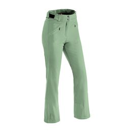 Skihose Maier Sports "Allissia slim 2.1" Gr. 48, Normalgrößen, grün (seegrün) Damen Hosen Schneehose, wind- und wasserdicht, 2 RV-Taschen, Slim Fit