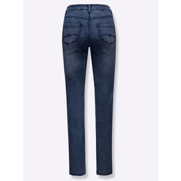 5-Pocket-Jeans Casual Looks Gr. 36, Normalgrößen, blau (darkblue-stone-washed) Damen Jeans