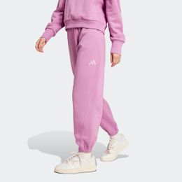 Sporthose adidas Sportswear "W ALL SZN PT", Damen, Gr. XL, N-Gr, lila (preloved lila), Obermaterial: 70% Baumwolle, 30% Polyester, sportlich, Hosen