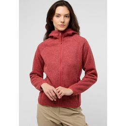 Fleecejacke Jack Wolfskin "KAMINFEUER HOODED JKT W" Gr. L (42/44), rot (red, coral) Damen Jacken