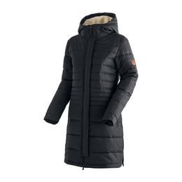 Funktionsmantel Maier Sports "LAERKE" Gr. 42, schwarz, Damen, 100% Polyester, Mäntel, Damen Mantel, Outdoormantel wind/wasserdicht, 4 geräumige Taschen