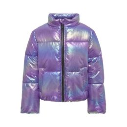 Steppjacke KIDS Only "KOGCELINE METALLIC SHORT PUFFER CS OTW" Gr. 158, lila (purple opulence) Mädchen Jacken