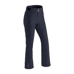 Skihose Maier Sports "Allissia slim 2.1", Damen, Gr. 44, Normalgrößen, blau (dunkelblau), 100% Polyester, Hosen, Damen Schneehose, wind- und wasserdicht, 2 RV-Taschen, Slim Fit