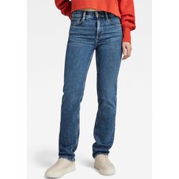 G-Star Raw Straight-Jeans G-STAR "Strace Straight Wmn", Damen, Gr. 27, Länge 32, blau (antique faded orinoco blau), Denim/Jeans, Obermaterial: 99% Baumwolle, 1% Elasthan, casual, straight fit, Jeans